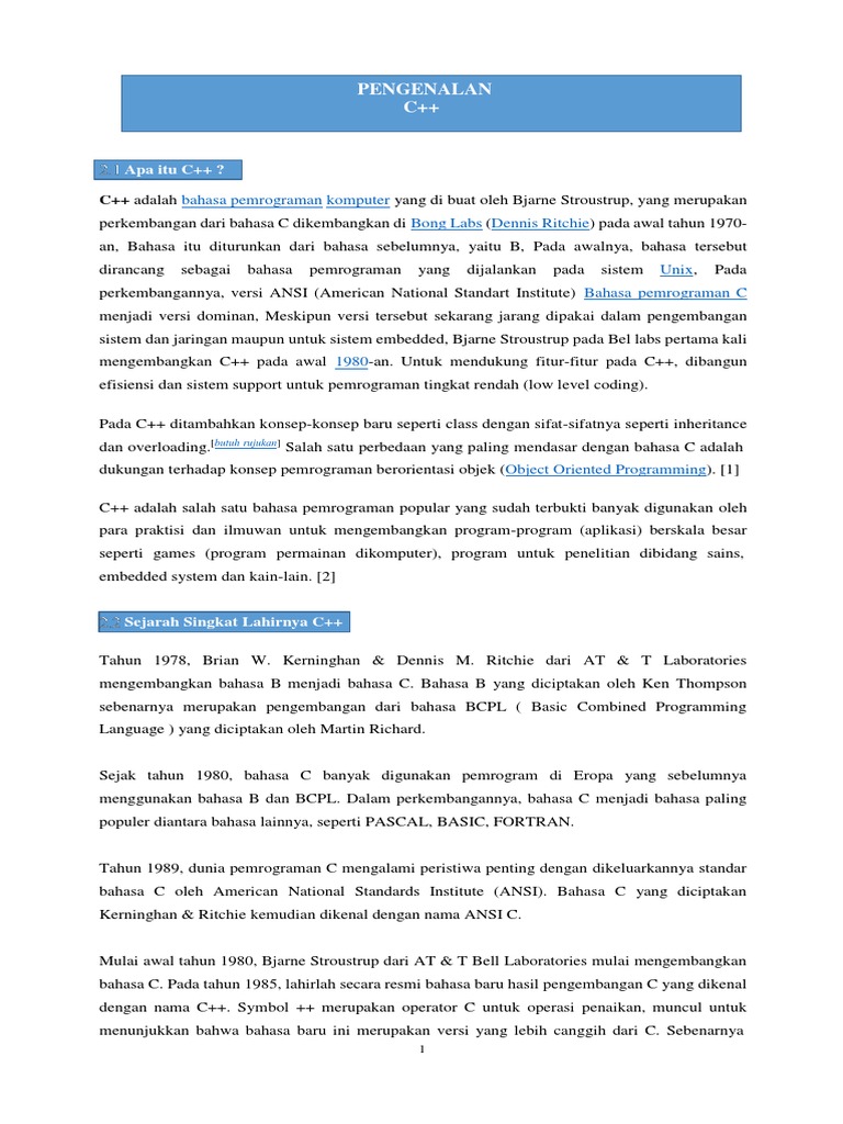 Pengenalan C++ | PDF | Seni | Teknologi & Rekayasa
