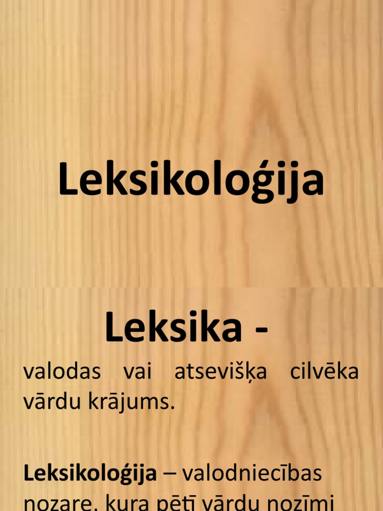 Leksikologija | PDF