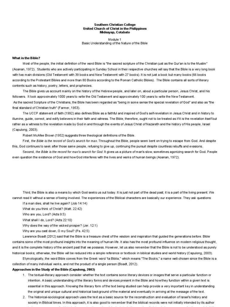 Understanding the Nature of the Bible | PDF | Bible | Revelation