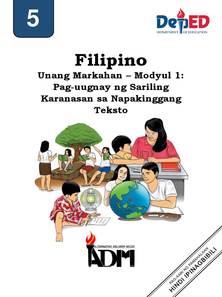 Filipino5 - q1 - Mod1 - Pag-Uugnay NG Sariling Karanasan Sa ...