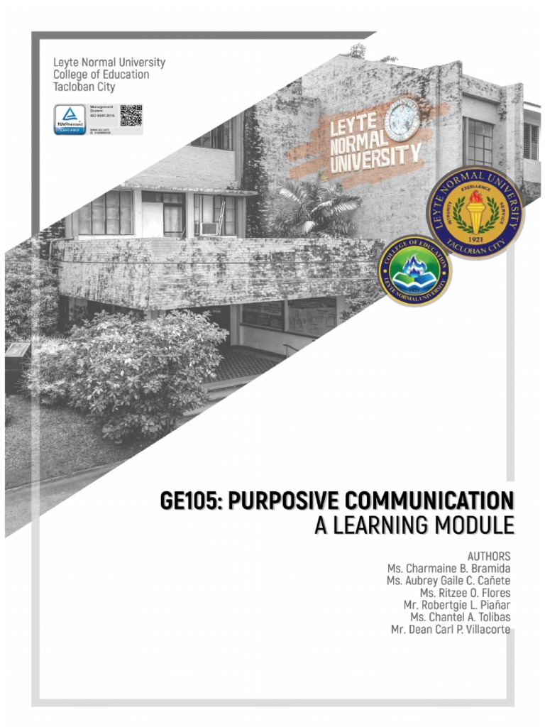 Module 1 Purposive Communication | Download Free PDF | Communication | Nonverbal Communication