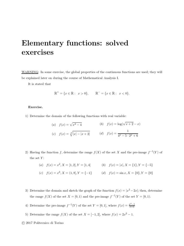 Solved Exercises | PDF | Function (Mathematics) | Monotonic Function Solved Exercises | PDF | Function (Mathematics) | Monotonic Function