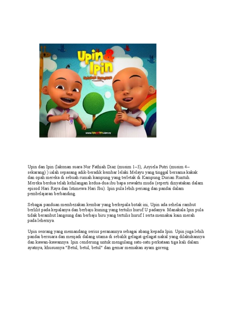 Upin Dan Ipin | PDF