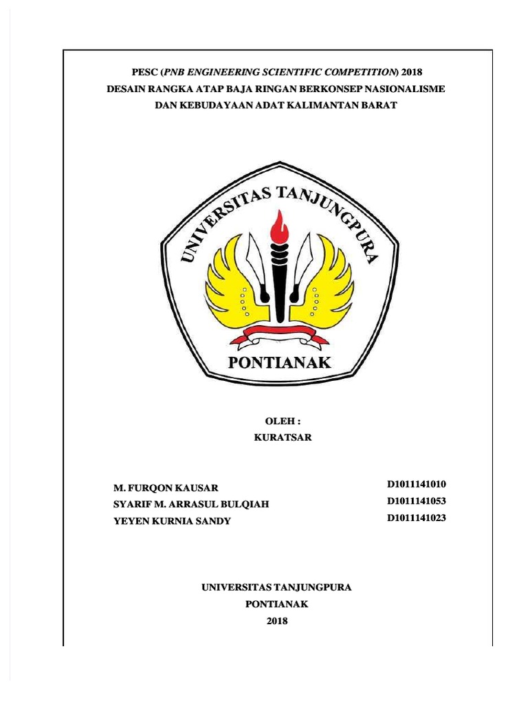 PDF Proposal Proposal Pesc Lomba Rangka Atap Kuratsar - Compress | PDF