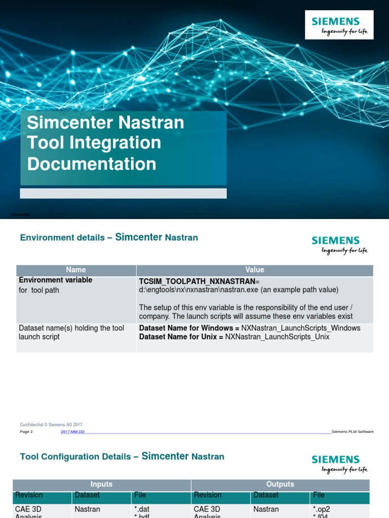 Tool Integrations Notes-Simcenter Nastran XML9 | PDF | Computing | Software