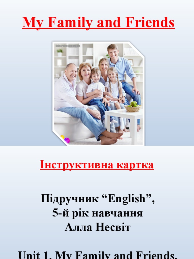 Lesson 8. My Family. Character (Personality) | PDF | Language Arts ...