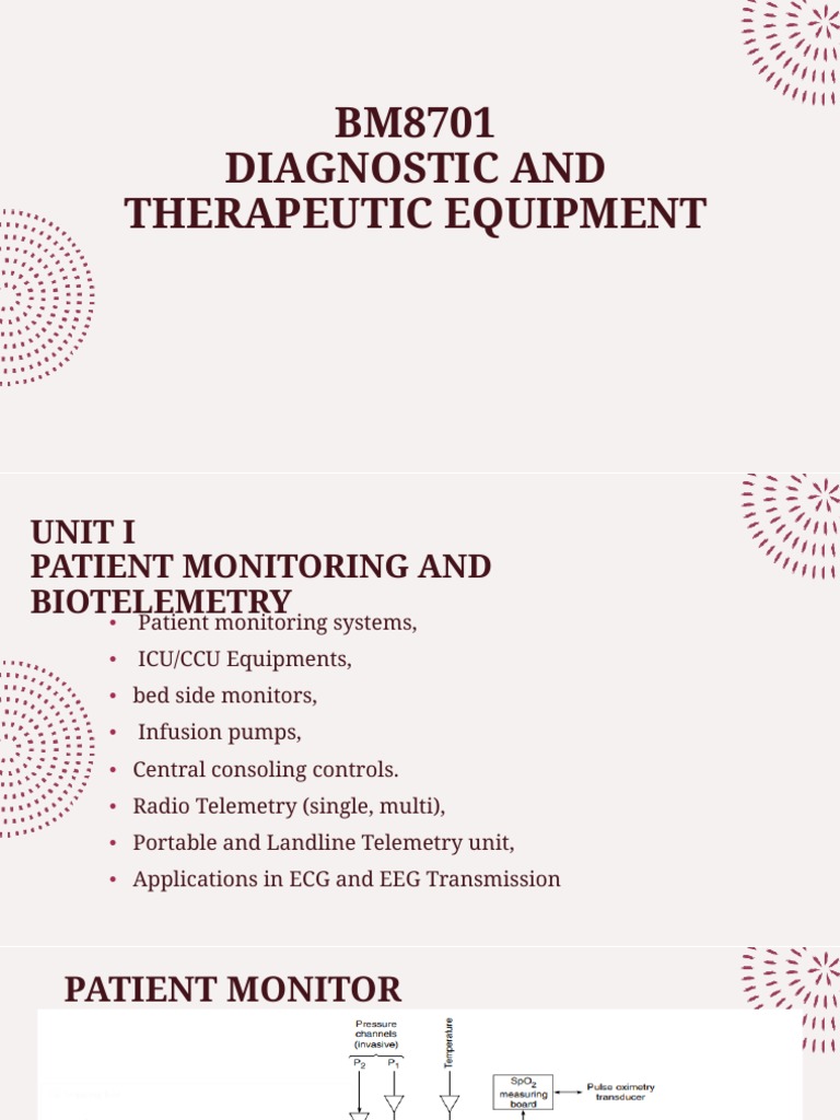Unit 1 Dte | Download Free PDF | Monitoring (Medicine) | Telemetry