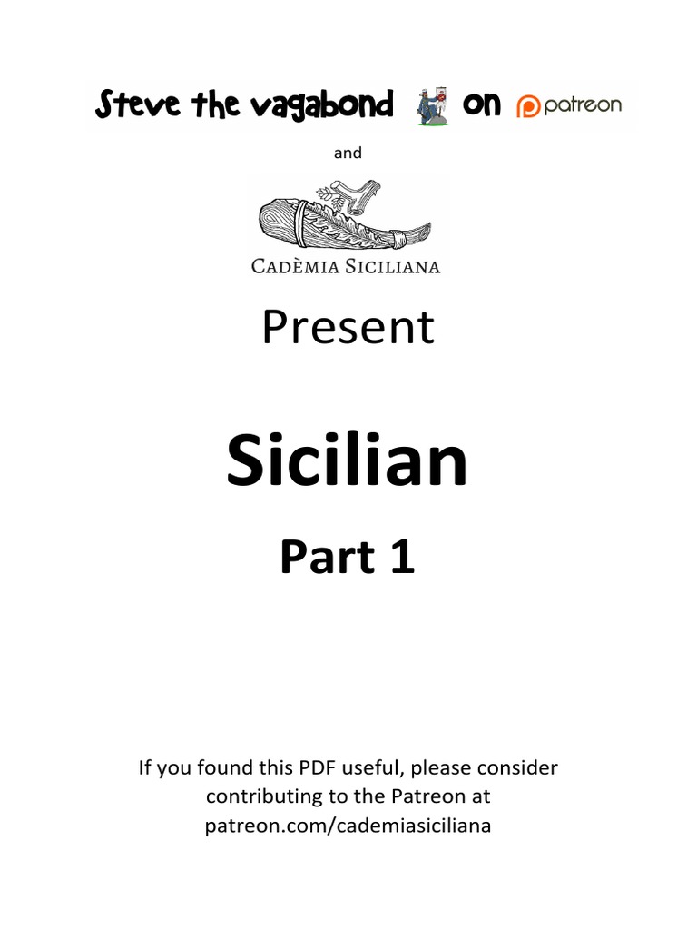Sicilian Part 1 Pdf Grammatical Gender Latin
