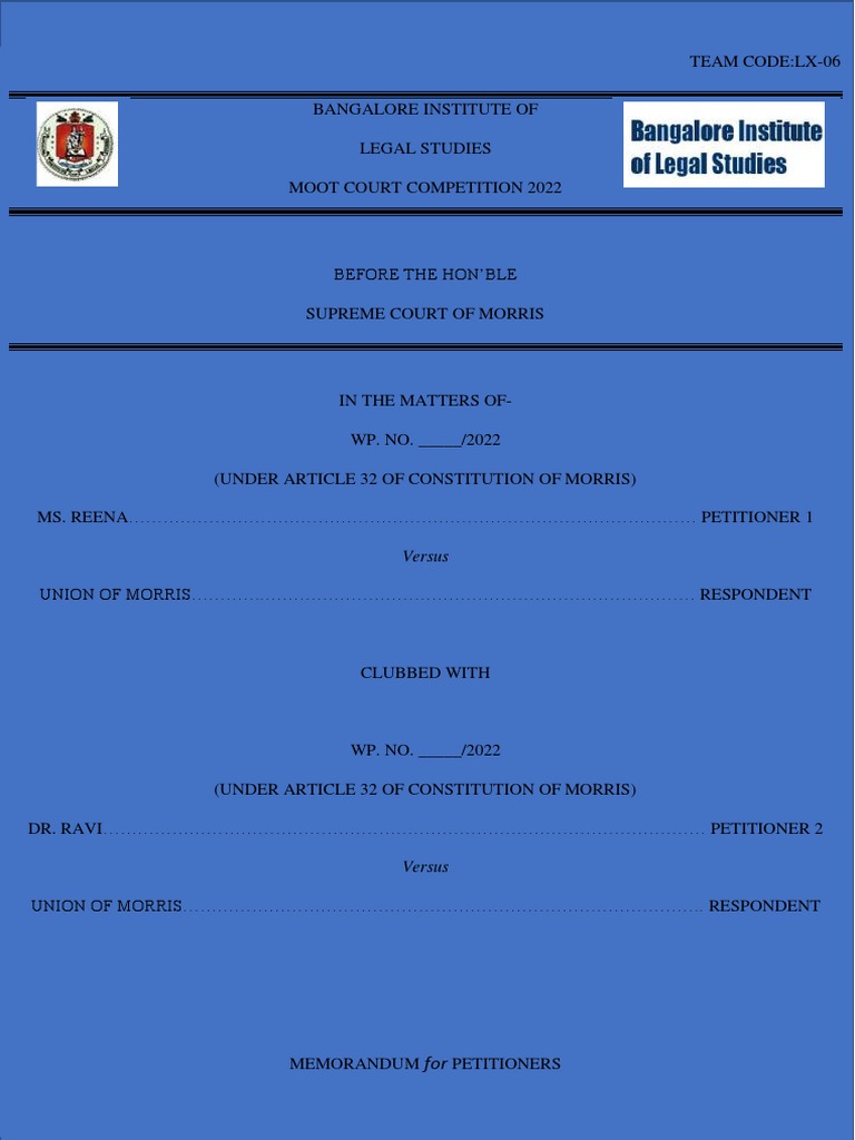 Cover Page Petitioner | PDF | Finance & Money Management