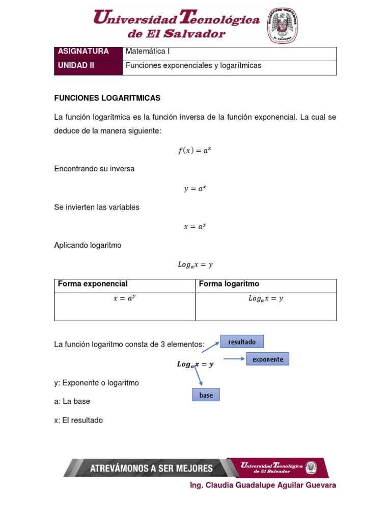 Clase 14 Introducción A Las Funciones Logarítmicas | PDF | Logaritmo | Funcion exponencial