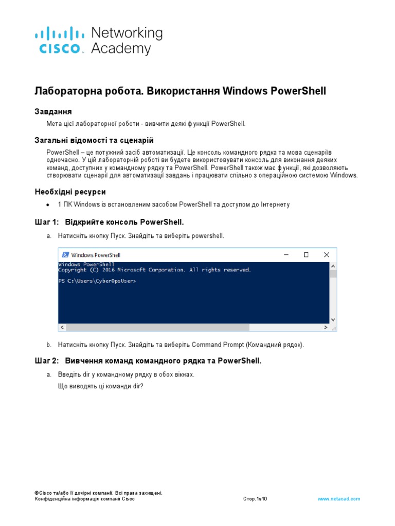 3.3.11 Lab - Using Windows PowerShell | PDF