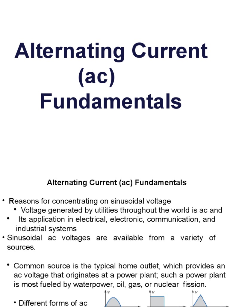 Lecture 4.5# Acfundamentals | PDF | Root Mean Square | Alternating Current