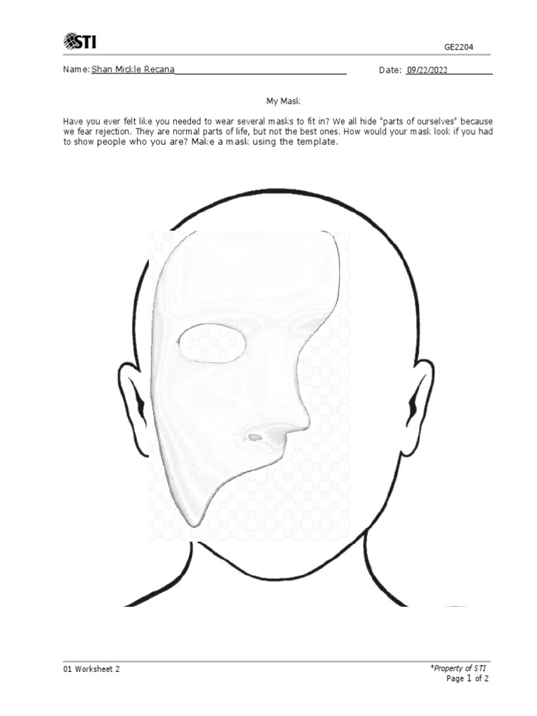 01 Worksheet 2 (7) Understanding Self1. | PDF | Psychology ...