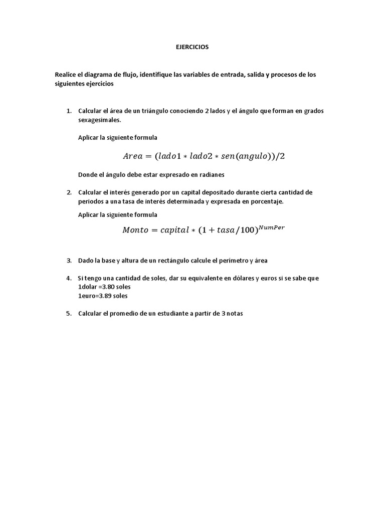 Ejercicios Python | PDF | Métodos y materiales de enseñanza