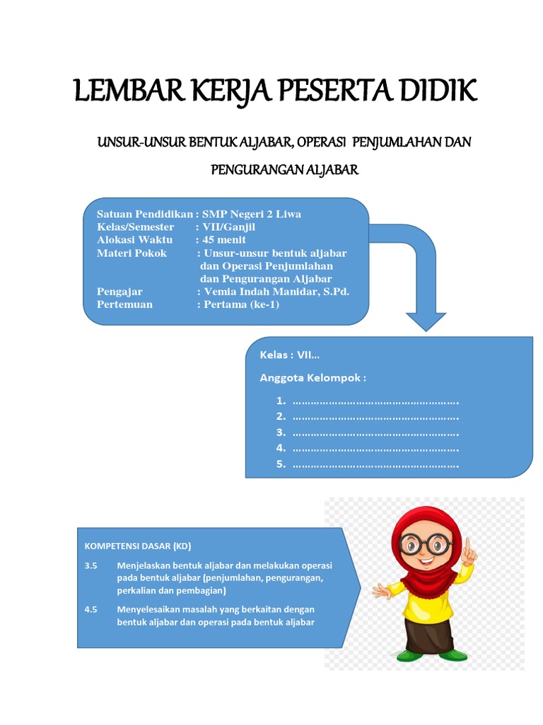 Lembar Kerja Peserta Didik Pertemuan Ke-1 | PDF