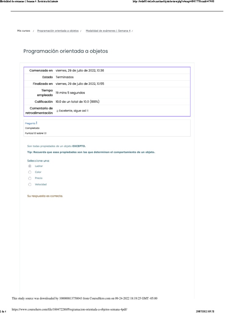 Programacion Orientada A Objetos Semana 4 Pdf Descargar Gratis Pdf Ingeniería De Software