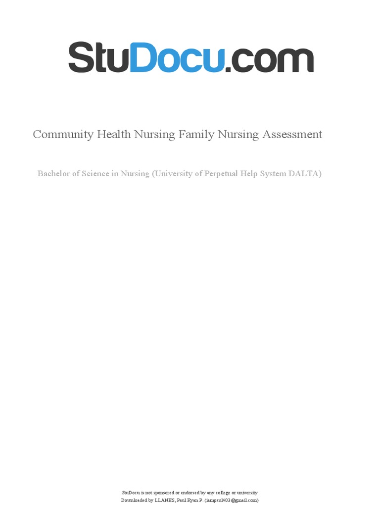 Community Health Nursing Family Nursing Assessment | PDF | Nursing ...