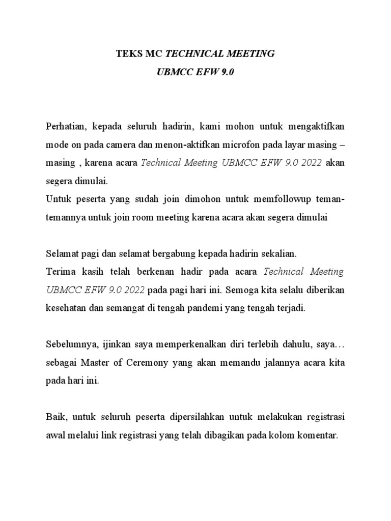 Teks MC TM Ubmcc | PDF