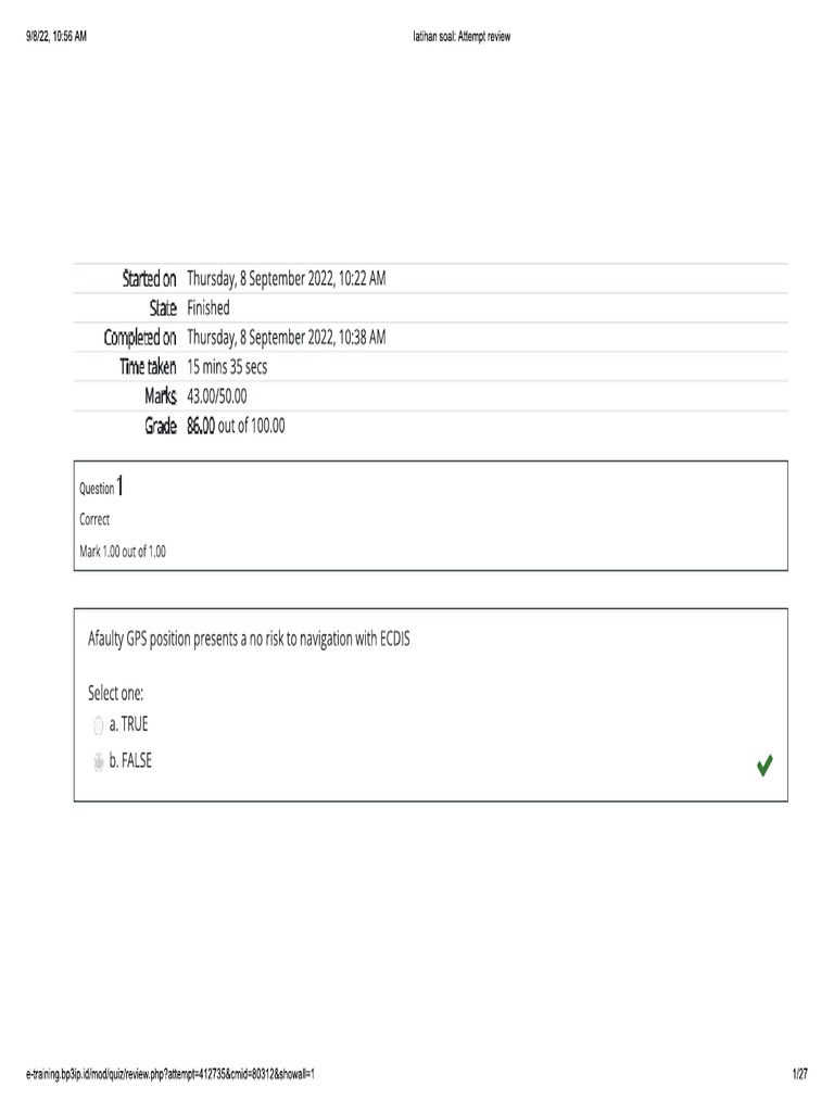 Latihan Soal - ECDIS | PDF | Technology & Engineering