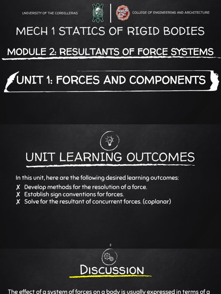 Mech 1 Module 2 Unit 1 (Forces and Components) | PDF | Euclidean Vector ...