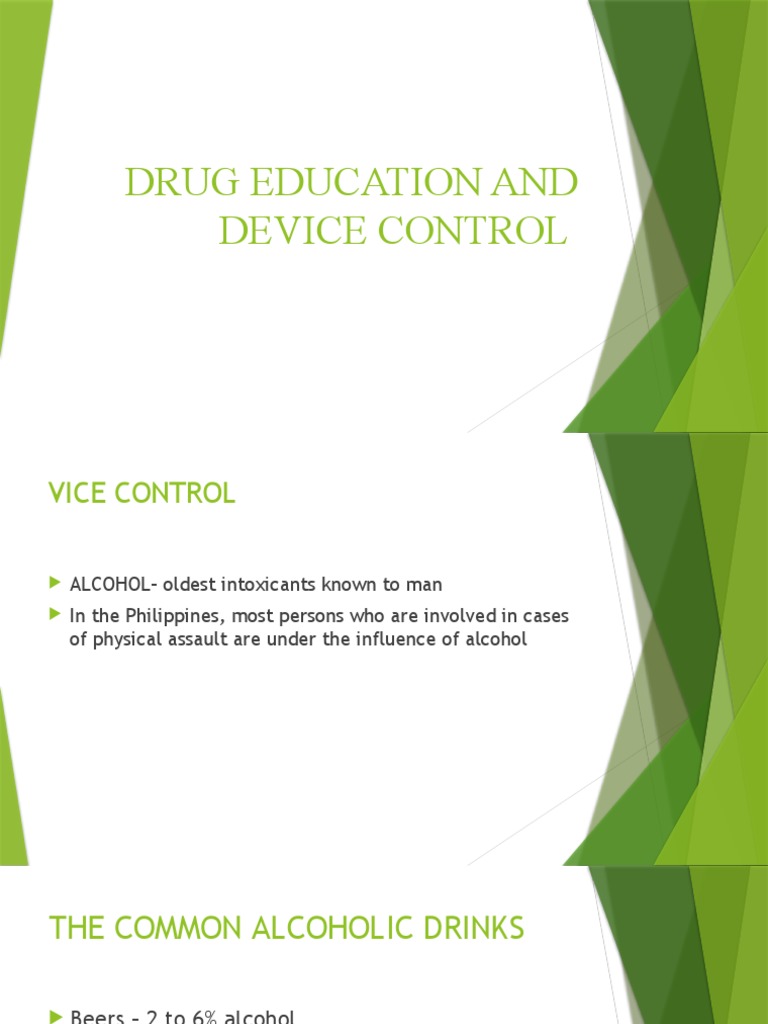 Drug Education and Vice Control Overview | PDF | Illegal Drug Trade | Opium