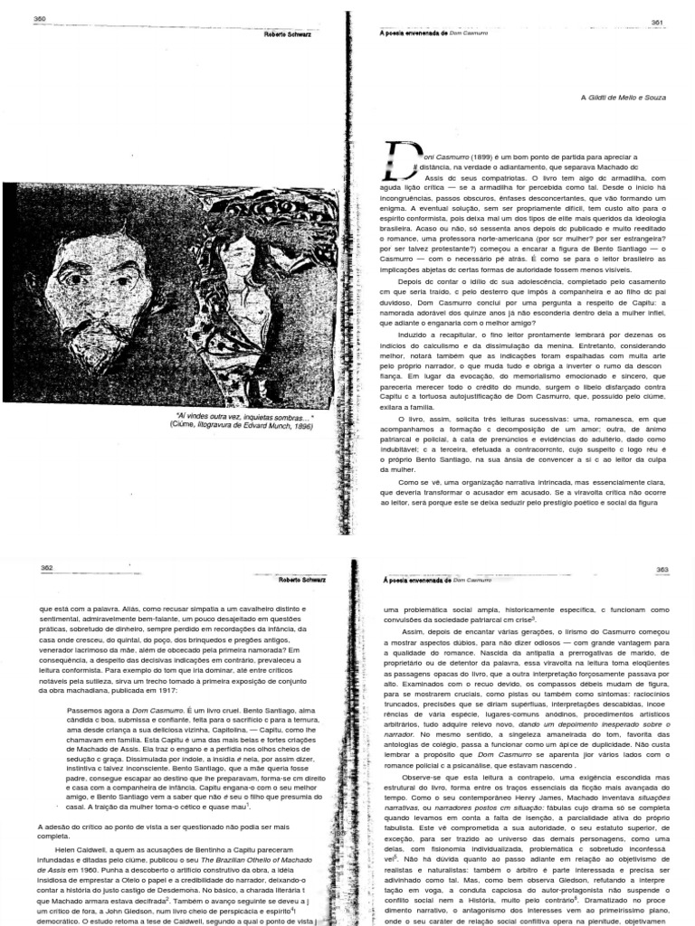 Roberto Schwarz - A Poesia Envenenada de Dom Casmurro | PDF | Amor