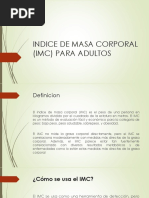 Tabla de IMC 2023 de La OMS (Mujeres y Hombres Adultos) | PDF