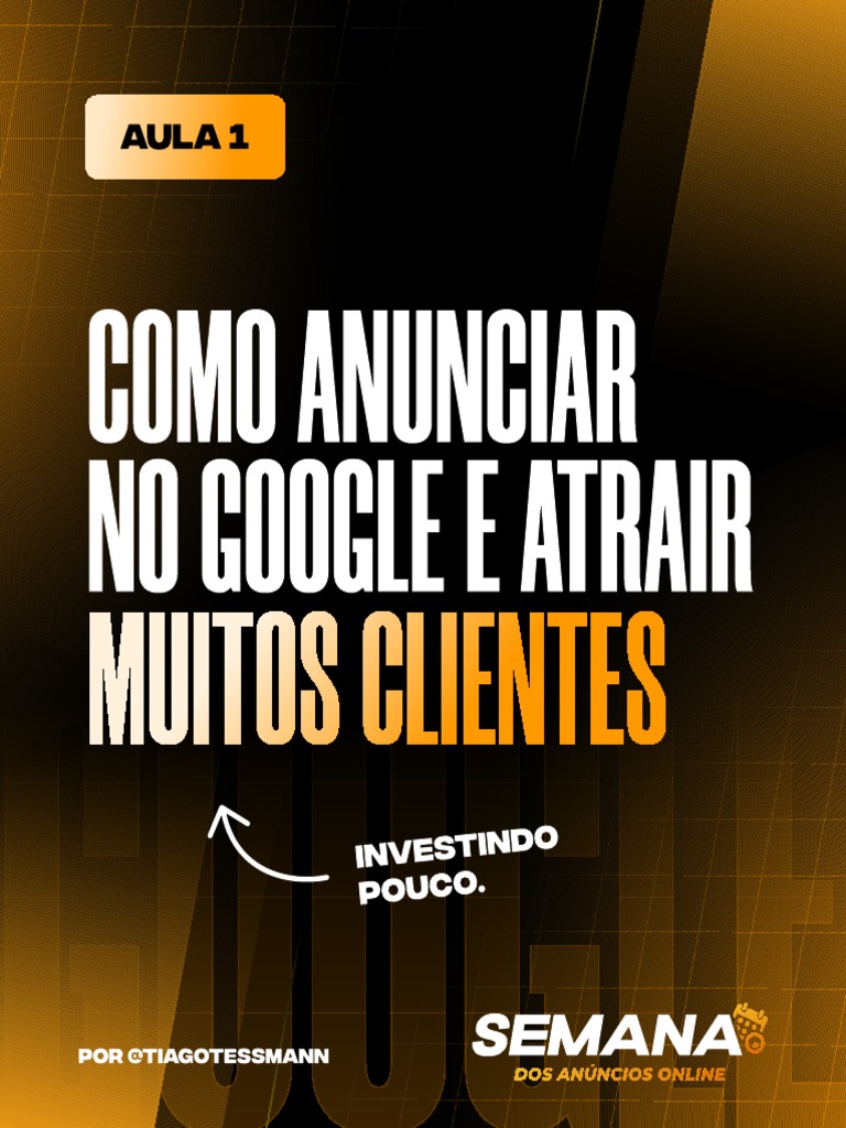 Aula 1 - Semana Dos Anúncios Online | PDF | Publicidade | Marketing
