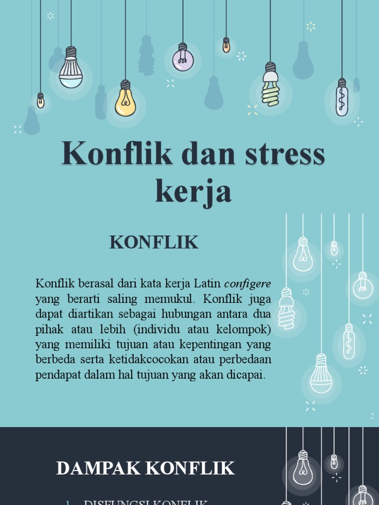 SDM (Konflik Dan Stress Kerja) | PDF