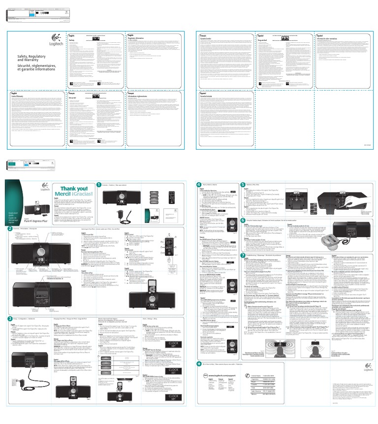 Logitech Pure-Fi Express Plus Omnidirectional Speaker Dock For Ipod and ...