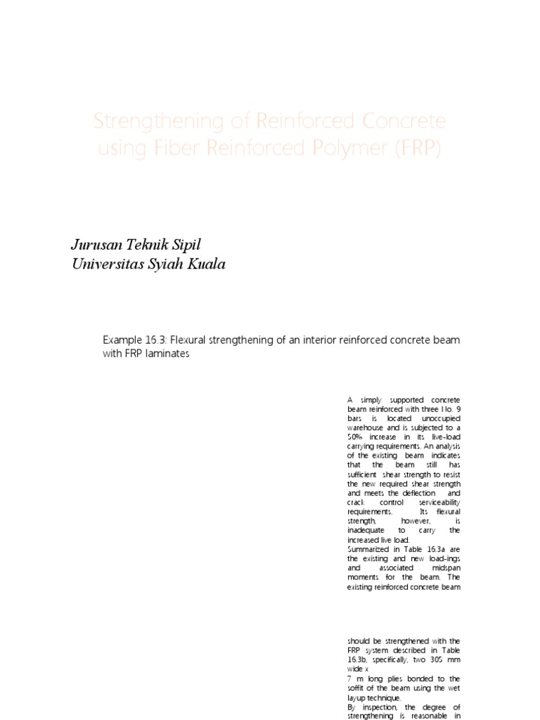 Strengthening Reinforced Concrete by Using FRP | PDF | Reinforced ... Strengthening Reinforced Concrete by Using FRP | PDF | Reinforced ...