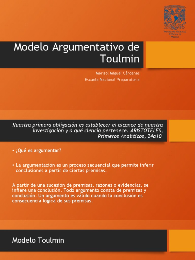 Modelo Argumentativo de Toulmin Mmc | PDF | Argumento | Teorías filosóficas