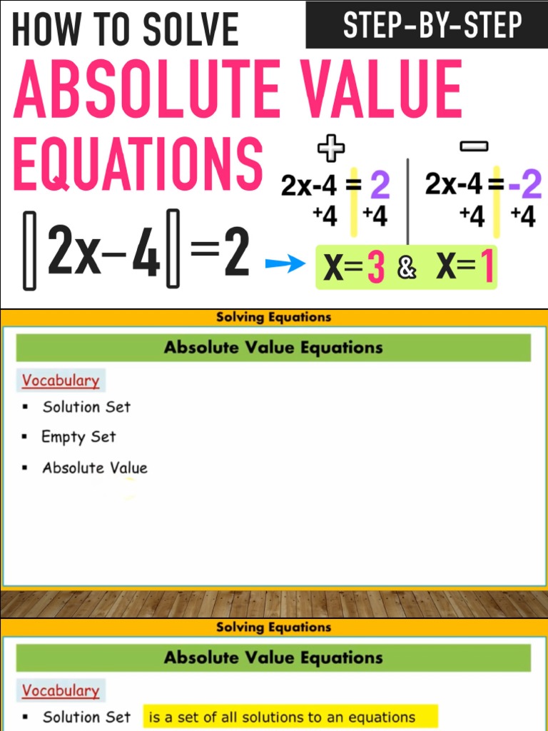 Absolute Value Equations | PDF