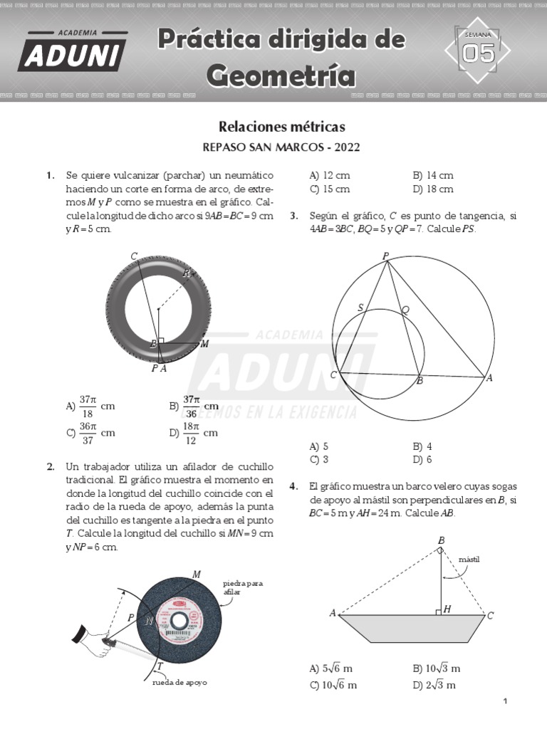 Repaso de Geometría San Marcos | PDF | Geometría Elemental | Geometría