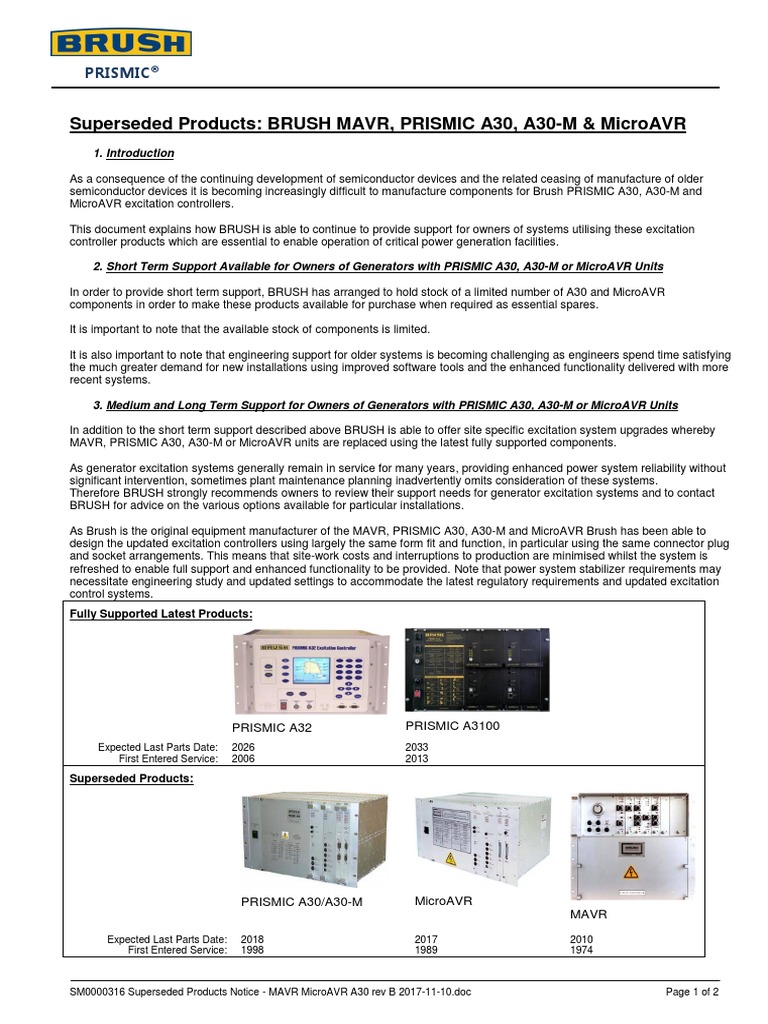 Life Cycle AVRs BRUSH | PDF | Reliability Engineering | Computer Engineering
