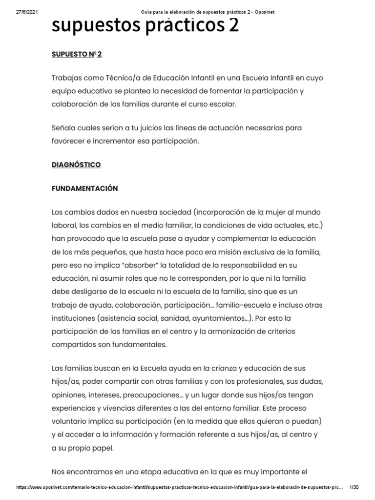 Guía para La Elaboración de Supuestos Prácticos 2 - Oposinet | PDF ...