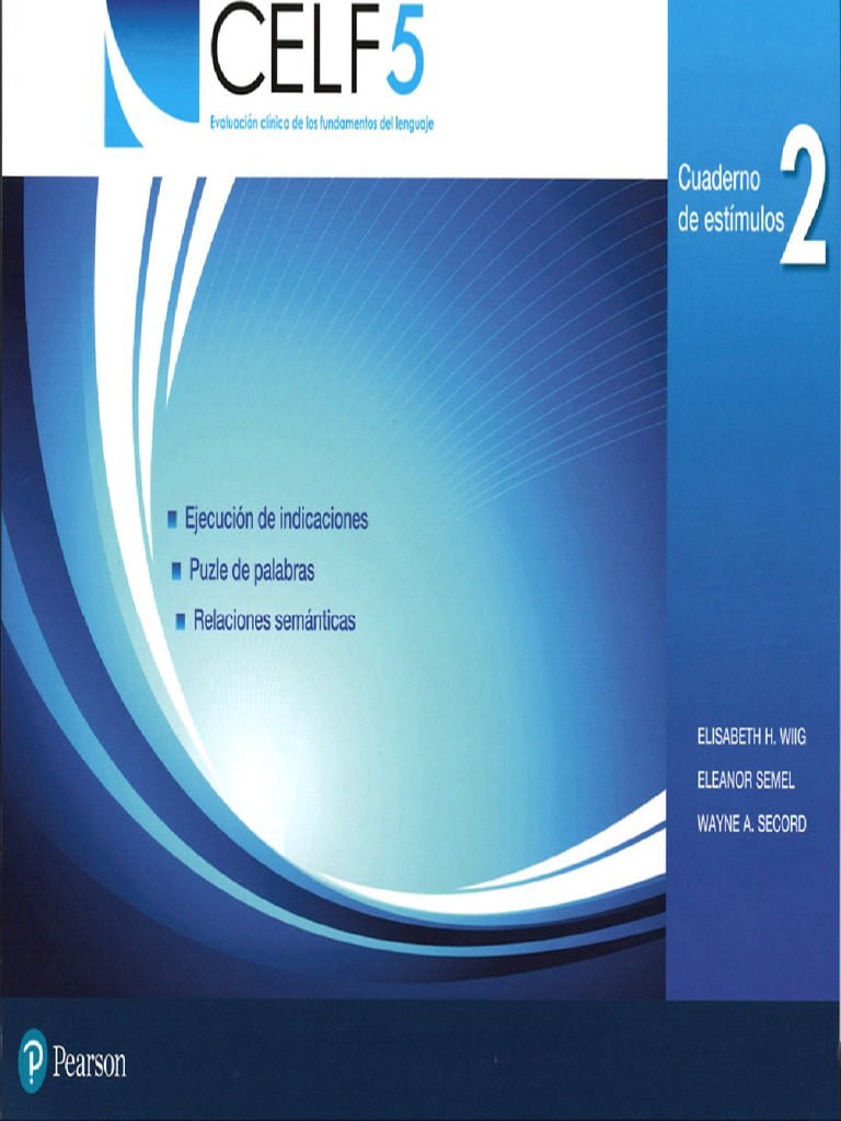 CELF 5 Cuaderno de Estímulos 2 - Recorte | PDF