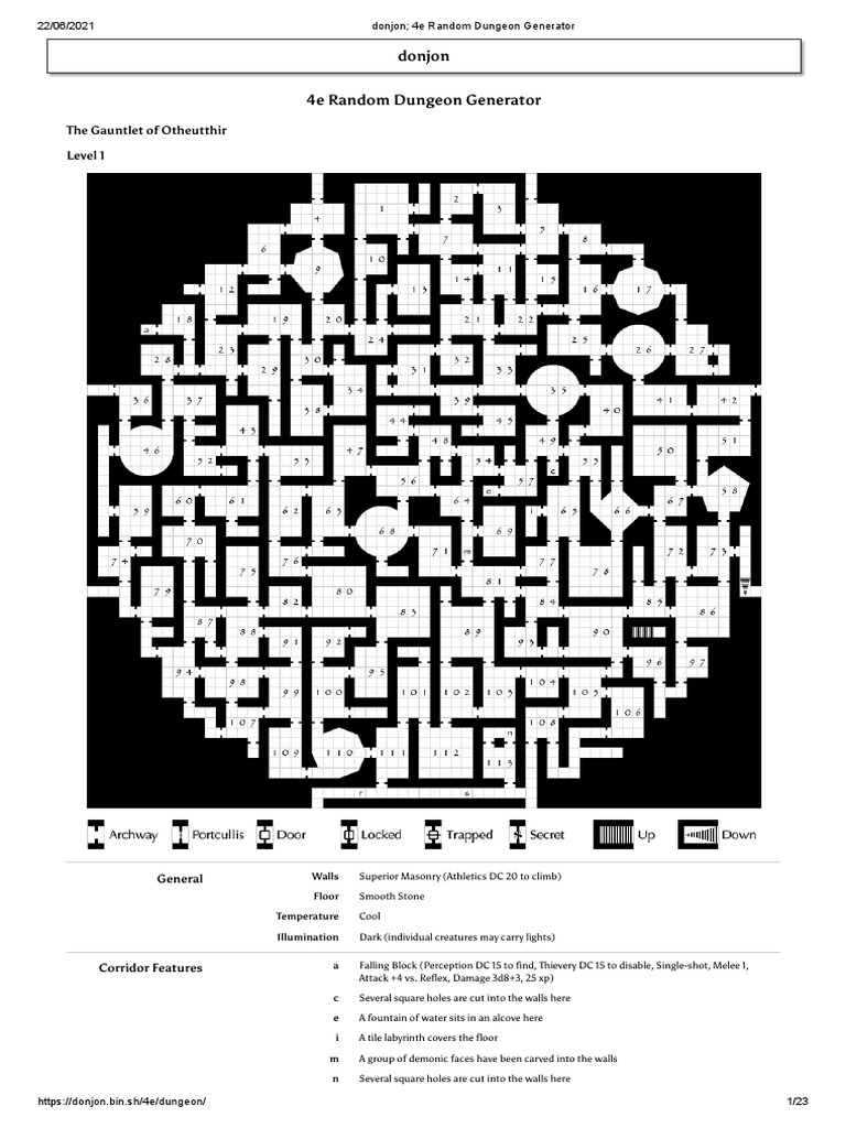 Donjon 4e Random Dungeon Generator | PDF