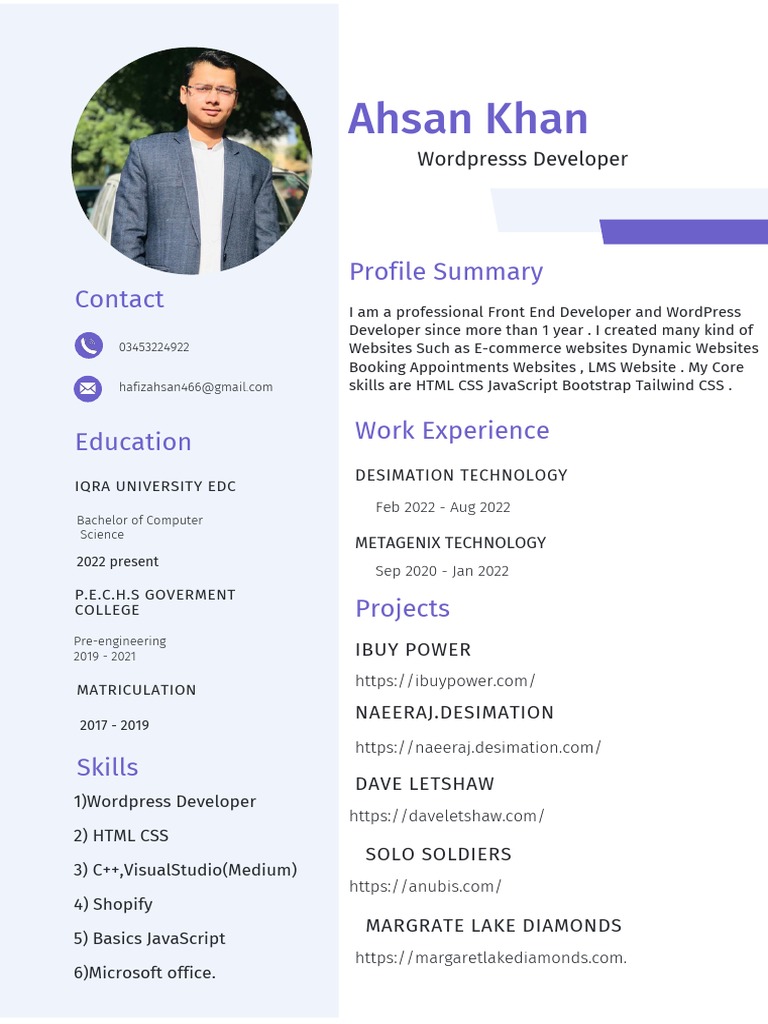 Ahsan Khan | PDF | Computers