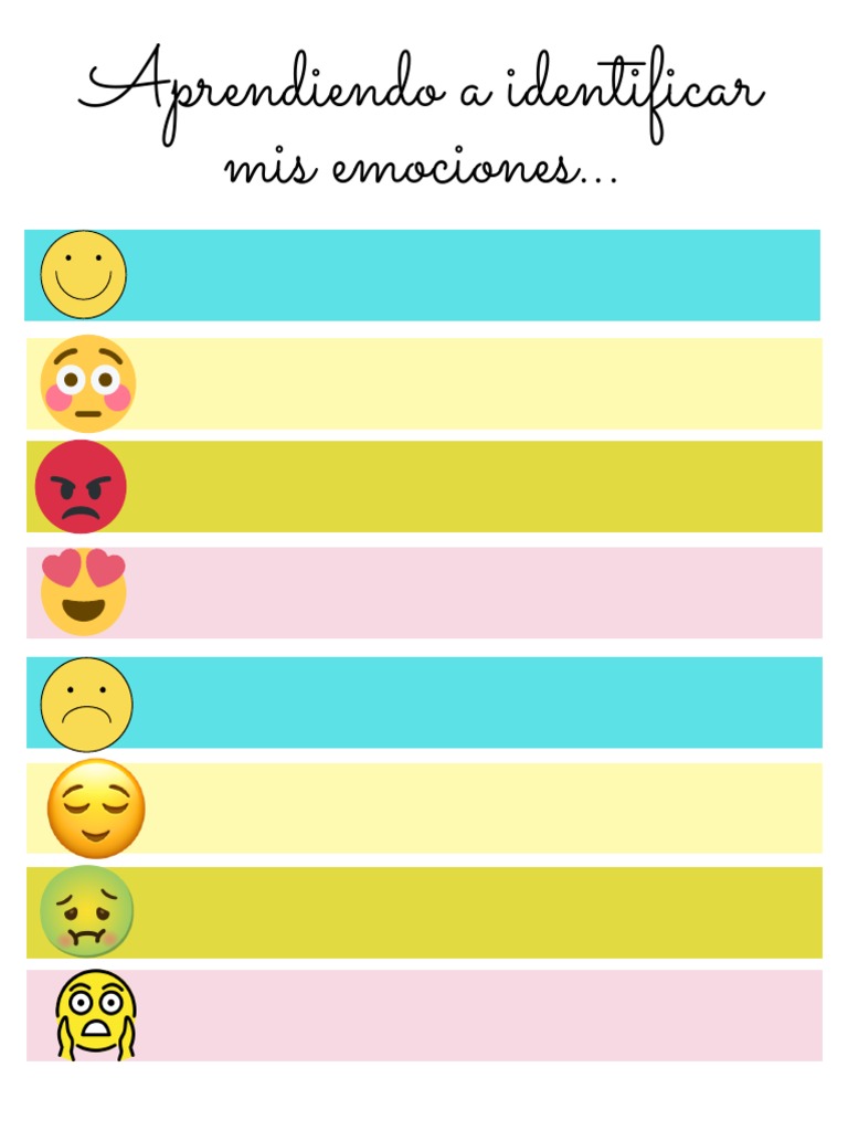 Identificando Mis Emociones Infantil | PDF | Crecimiento personal y ...