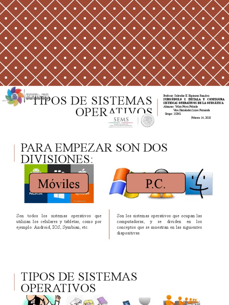 Tipos de Sistemas Operativos | PDF | Usuario (informática ...