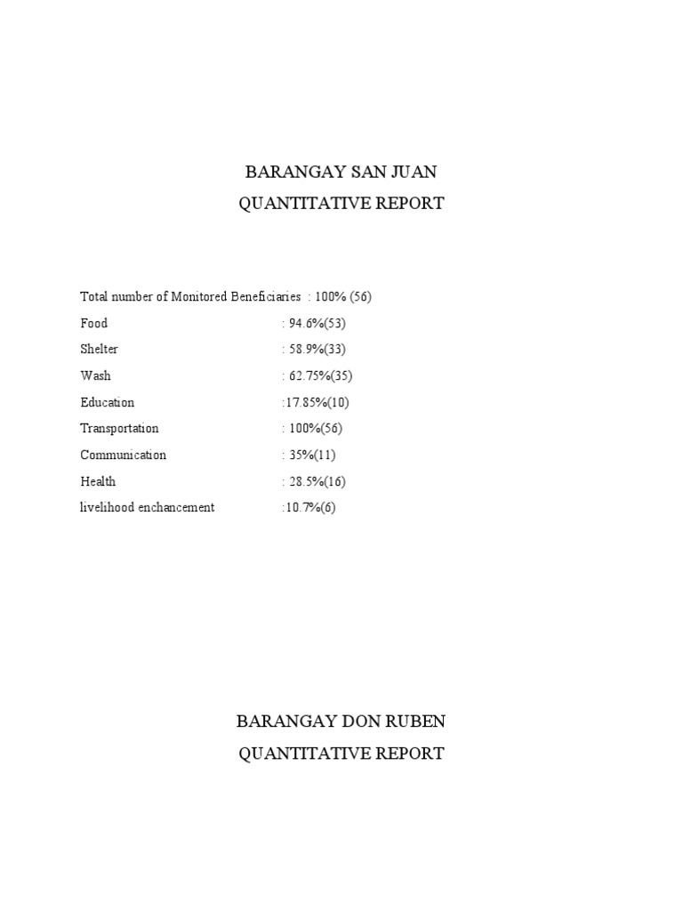 Quantitative Report | PDF