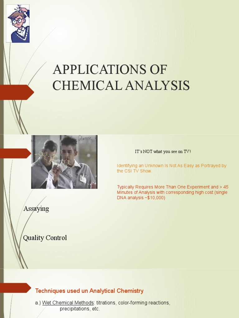 Applications of Chemical Analysis | PDF | Analytical Chemistry ...
