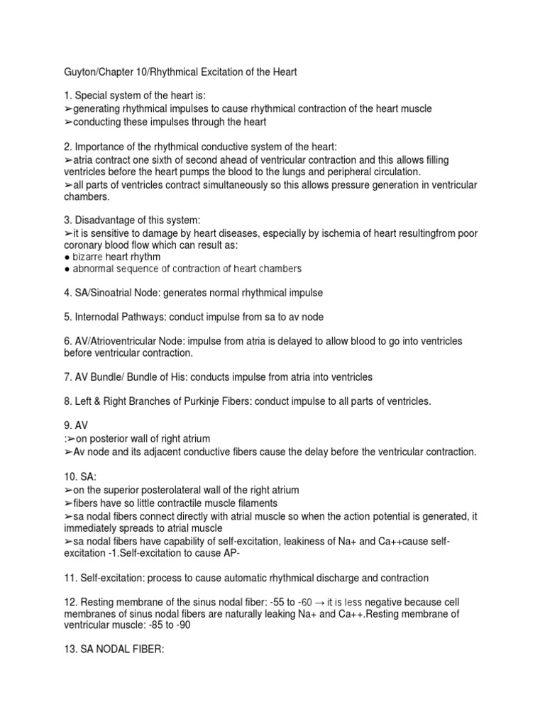 Summary CH 10 Guton and Hall | PDF | Heart | Atrium (Heart)