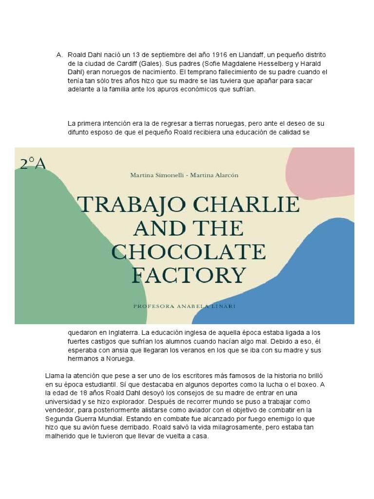 Charlie and The Chocolate Factory | PDF