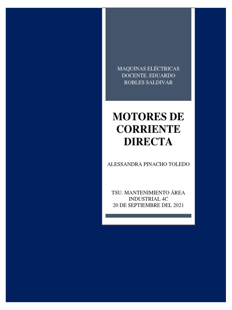 Motores de Corriente Directa: Tipos y Funciones | PDF | Imán ...
