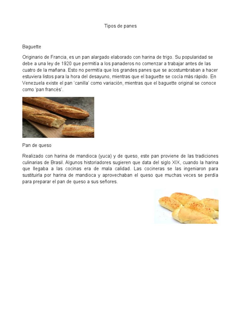 Tipos de Panes Por El Mundo David y Ramirez | PDF | Panes | Comida y bebida