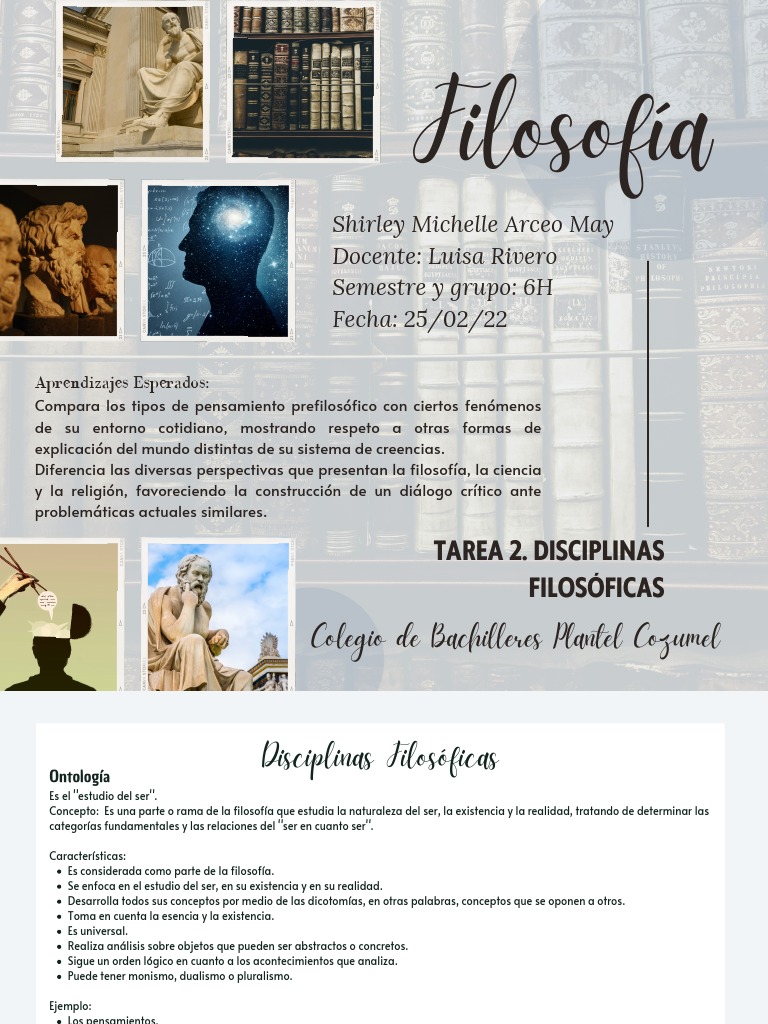 Mapa Mental "Disciplinas Filosóficas" | PDF | Existencia | Filosofía