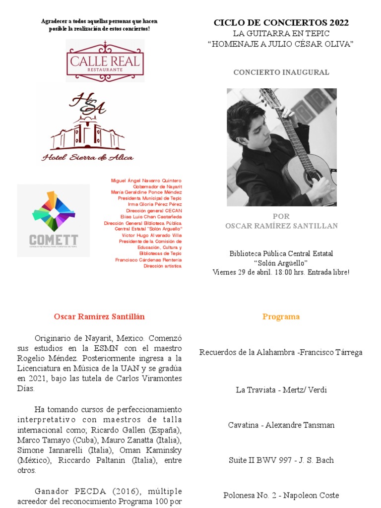 Concierto: Oscar Ramírez | PDF