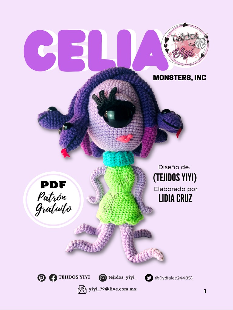 Celia Mae - Monsters Inc. Por Tejidos | PDF | Textiles